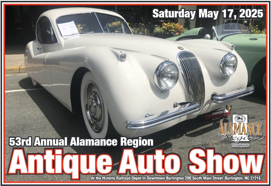 2025 Car show flyer picture - Alamance Region AACA Car Club